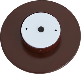 Retro nástěnné svítidlo hnědé s opálovým kulatým 20cm IP44 - Lila