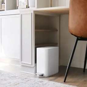 Simplehuman Pedálový odpadkový koš 5 l bílá ocel / Odpadkový koš / úzk