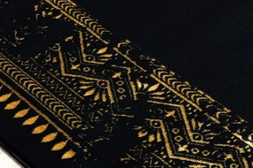 Dywany Łuszczów, AKCE: 200x290 cm Kusový koberec Gloss 408C 86 glamour black/gold, černá, chodba / předsíň