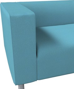 Potah na pohovku Kilppan 4-místná barva modrá látka pletený vzor