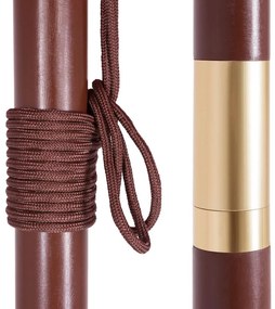 Dřevěný slunečník béžový Ø330cm UV ochrana 50+ 104074