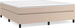 Rám postele s boxspringem cappuccino 160x200 cm umělá kůže 3121058