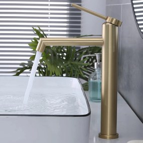 Rea Foss, vysoká umyvadlová baterie h-295, zlatá matná, REA-B5319
