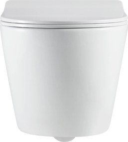 Závěsný set GEBERIT Duofix Basic+ WC LENA Rimless 48 x 36 cm + tlačítko + sedátko, bílá, 3322XX00+39040100