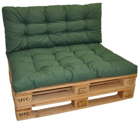 Axin Trading s.r.o. Polstry na paletový nábytek s opěrkou - látka tmavě zelený melír