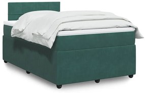 Box spring postel s matrací tmavě zelená 120 x 200 cm samet 3290013