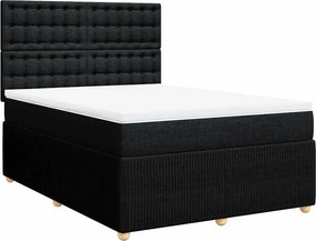 Box spring postel s matrací černá 140 x 190 cm textil 3292067