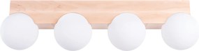 Sollux Lighting Stropní svítidlo BULBO 4 přírodní dřevo