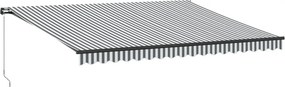 Ručně zatahovací markýza s LED antracitová a bílá 450 x 350 cm 3215813