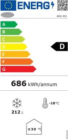 Byfal ARO 301/2 White Edge – Pultový mrazák s proskleným víkem 212 l, na nanuky (48534) – Servis ČR