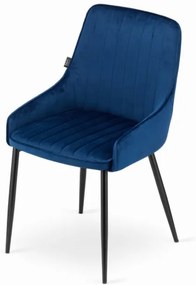 Sametová židle Berlin modrá