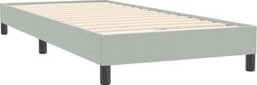 Postel Box Spring bez matrace světle šedá 80x220 cm samet 3315849