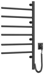 Navin Elektrický otočný sušák na ručníky s term. ARABESQUE 196W/230V 81,8cm IP44 černá 12-223033-4880