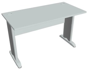 Stůl pracovní rovný 120 cm hl. 60 cm - Hobis Cross CE 1200 Dekor stolové desky: šedá, Dekor lamino podnože: šedá, Barva nohou: Stříbrná
