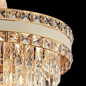 Toolight Toolight, LED křišťálové svítidlo 40cm, 5xE14, G047-CP, zlatá, OSW-08940