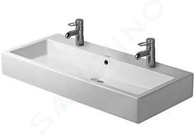 DURAVIT - Vero Dvojumyvadlo 1000x470 mm,  s přepadem, 2 otvory pro baterie, WonderGliss, bílá (04541000241)