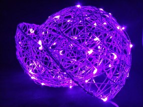 LED světelná koule, fialová, různé velikosti na výběr Průměr (cm): 30 cm