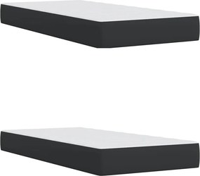 Box spring postel s matrací černá 200x200 cm umělá kůže 3285225
