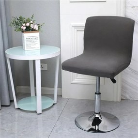 Elastické potahy na židle s nízkým opěradlem, barové židle Motiv: šedý