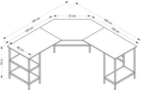 Pracovní stůl Power L Black