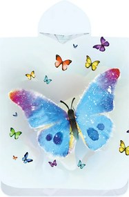 Plážové pončo BUTTERFLY SPARKLE barevné 80x145 cm