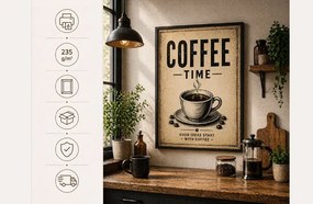 Coffee time - obraz - Káva a dobré nápady 06 - A2 – 420 × 594 mm - 499 Kč