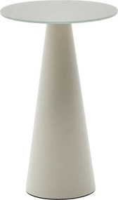 Kulatý odkládací stolek se skleněnou deskou ø 50 cm Wilshire – Kave Home