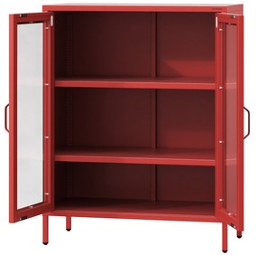 Vitrína GINA, 800 x 1015 x 400 mm, Modern: červená barva