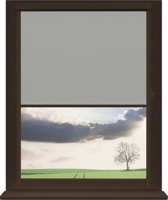 Dekodum Zatemňovací roleta v hnědé kazetě, barva látky Grey Šířka (cm): 58, Výška (cm): Standardní (do 150 cm), Strana mechanismu: Levá