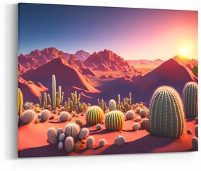 Obraz kaktusy v poušti