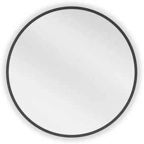 Mexen Loft, kulaté koupelnové zrcadlo 50 cm, barva rámu černá matná, 9850-050-050-000-70