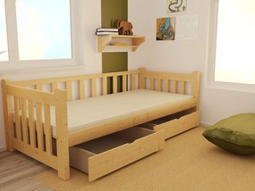 Dětská postel masiv 035 borovice masiv 90 x 200 cm přírodní