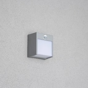 Brilagi -LED Venkovní nástěnné svítidlo se senzorem TERNI LED/12W/230V šedá IP44