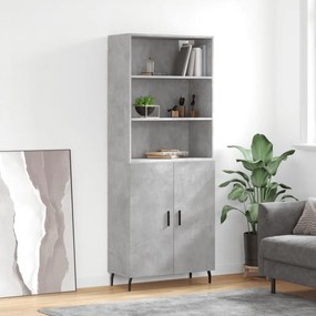 vidaXL Skříň highboard 69,5 x 34 x 180 cm kompozitní dřevo [3189272] Barva: Betonová šedá