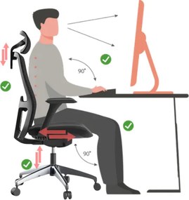 MERCURY Ergonomická kancelářská židle TIANA - šedá síťovina / zelená látka