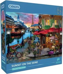 GIBSONS Puzzle Západ slunce nad Seinou / 1000 dílků / 68 x 49 cm