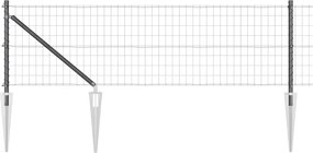 Evropský plot se hroty 50 x 0,4 m Ocel potažená PVC Šedá 3350693