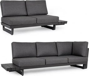 BIZZOTTO Zahradní rohová pohovka INFINITY antracit 253 cm 0663431