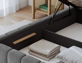 Postel Lamica 90x200 + Kovový rám/plynový výtah/kontejner
