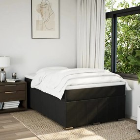 Box spring postel s matrací černá 120x200 cm textil 3285465