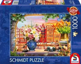 SCHMIDT Puzzle Návštěva Amsterdamu / 1000 dílků / 69,3 × 49,3 cm