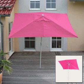 Slunečník N23 2x3m polyester/hliník - růžová