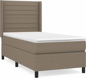 Box spring postel s matrací taupe 90x190 cm textil 3131477