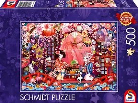 SCHMIDT Puzzle Japonský čajový obřad / 500 dílků / 48,1 x 34,1 cm
