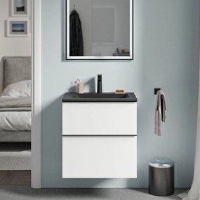 Koupelnová skříňka LAVOA 60 cm s umyvadlem z minerálního odlitku CREAM