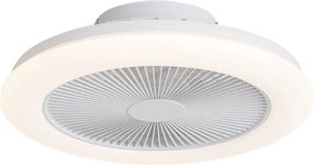 Stropní ventilátor bílý vč. LED RGB stmívatelný s dálkovým ovládáním - Clamo