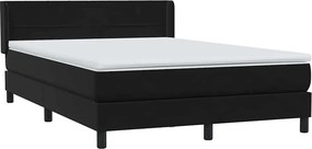 Box spring postel s matrací černá 160x210 cm samet 3318119