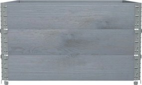 Zahradní truhlík šedý 100 x 100 cm masivní borové dřevo 3295433