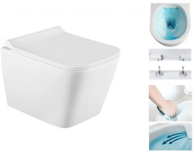 Mexen TEO Rimless závěsná wc mísa 51 x 34,5 cm, bílá, 3385XX00