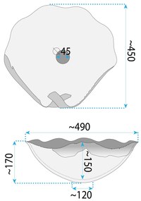 Keramické umyvadlo na desku REA HM-22 Handmade ART béžové